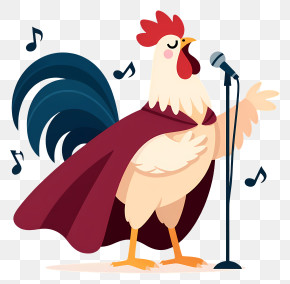 Singing Rooster With Mic PNG Images, Download free Singing Rooster With ...