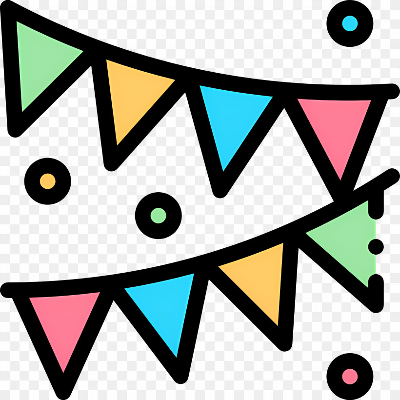 Birthday Flag - Colorful Bunting Flags For Celebration, PNG ...