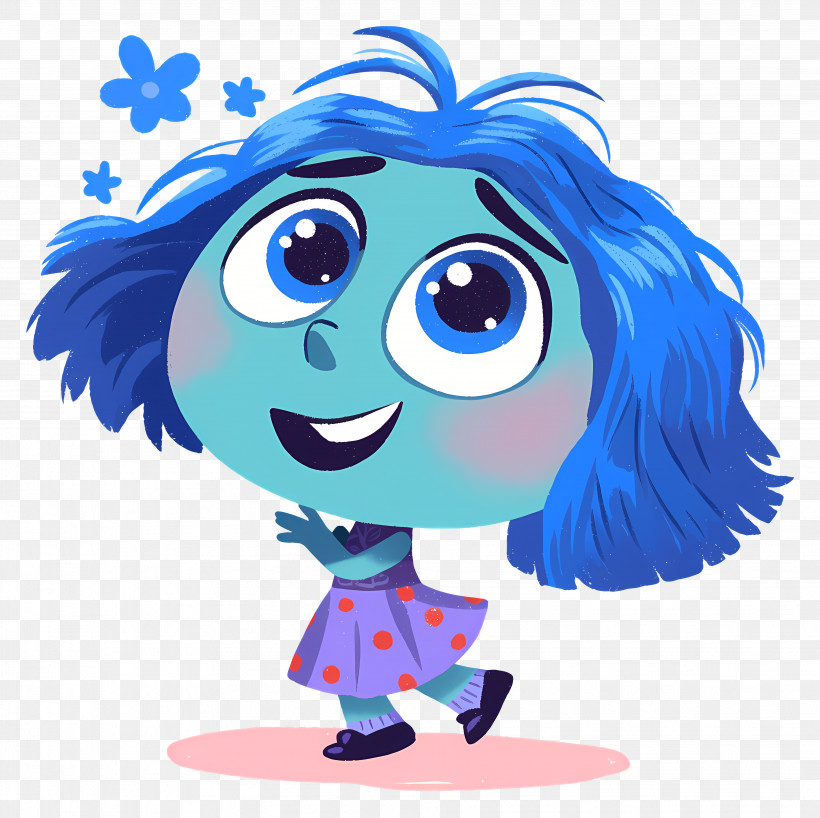 Blue Alien - Blue-Haired Cartoon Girl, PNG, 3876x3868px, Blue Alien ...