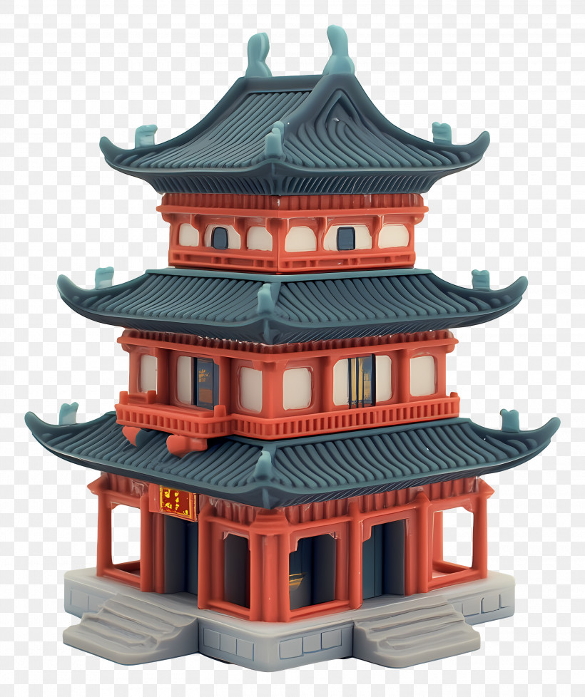 Chinese Temple - Traditional Pagoda Building, PNG, 3000x3580px, Chinese ...