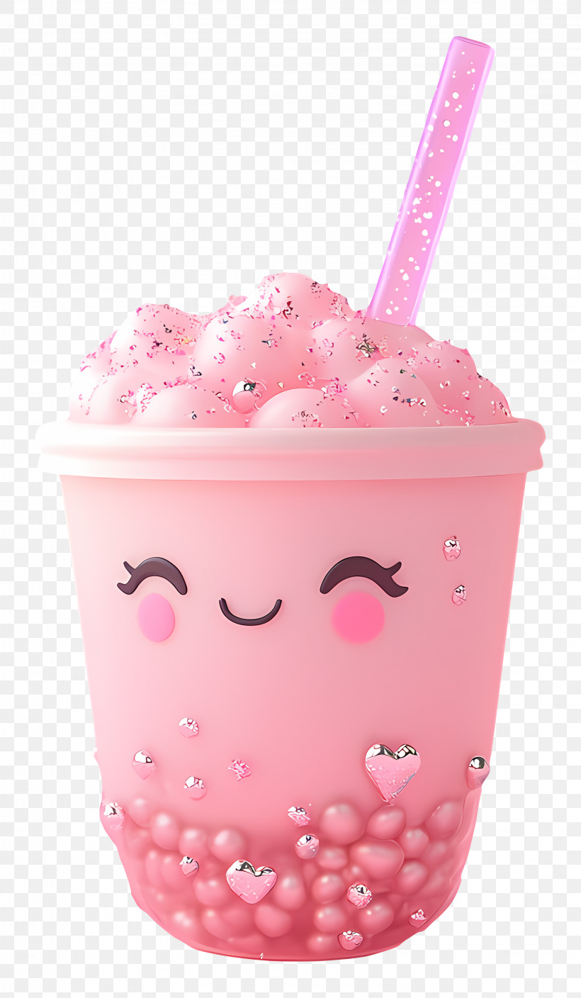 Cartoon Bubble Tea - Smiling Pink Boba Drink Cartoon, PNG, 2044x3512px ...