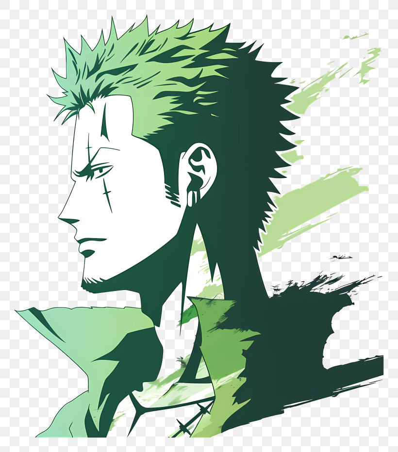One Piece Roronoa Zoro - Green-haired Anime Character Profile, PNG ...