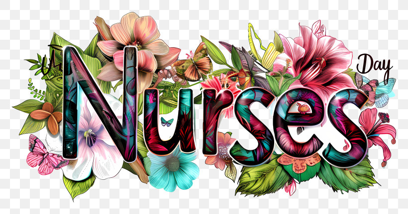 Nurses Day - Floral Nurses Day Celebration, PNG, 4240x2232px, Nurses ...