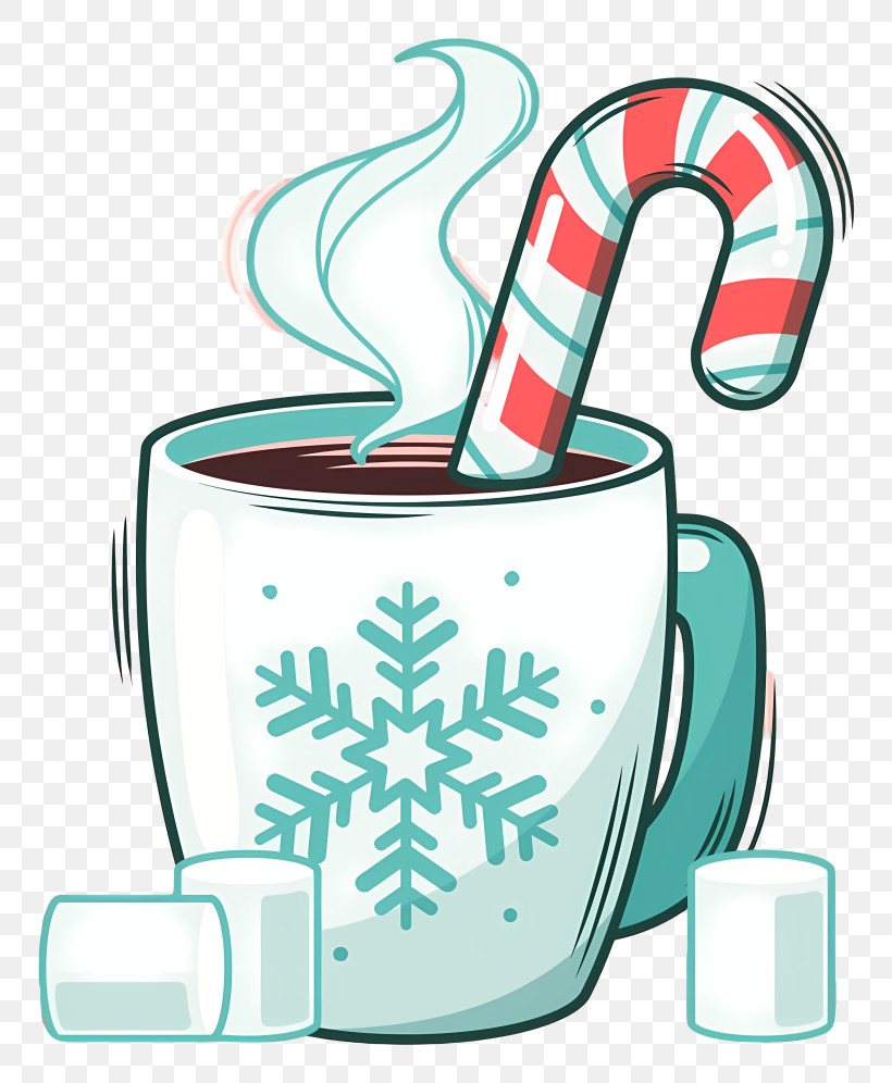 Hot Chocolate - Warm Hot Chocolate With Candy Cane, PNG, 2932x3564px ...