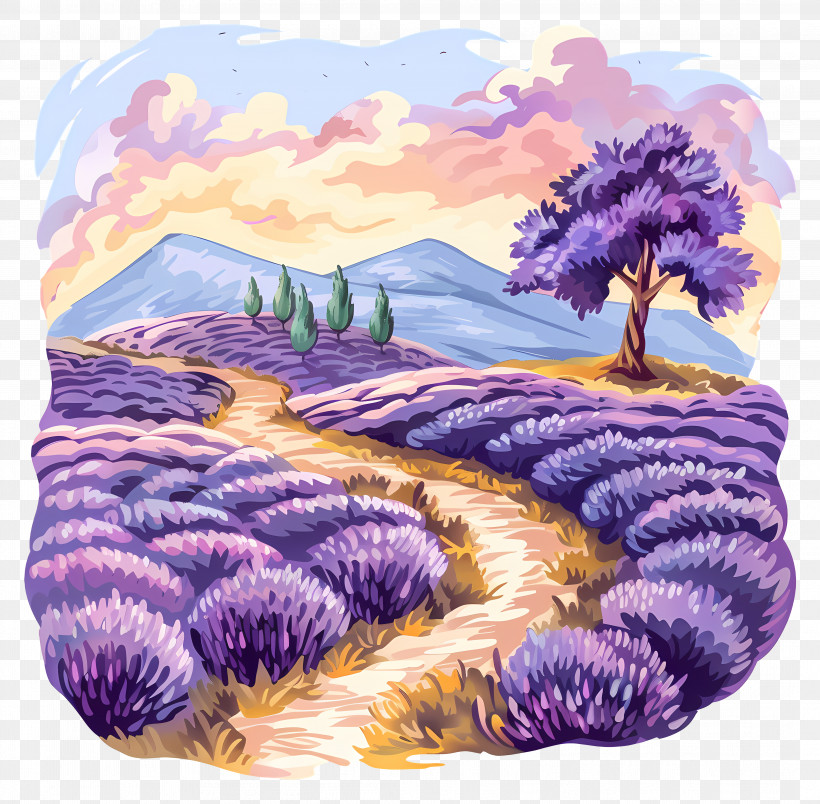Lavender Fields - Lavender Field With Path, PNG, 4216x4136px, Lavender ...
