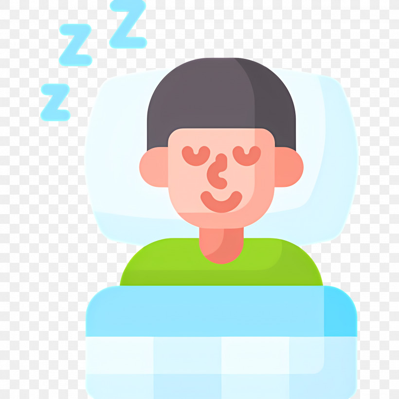 Sleep Zzz - Sleeping Person Illustration In Flat Cartoon Style, PNG ...
