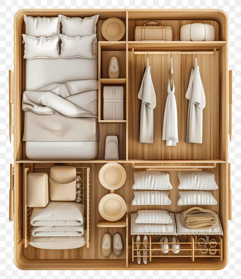 Wardrobe Top View - Organized Wardrobe With Clothes And Accessories ...
