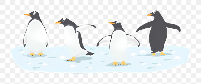 Penguins - Penguins On Ice, PNG, 2284x964px, Penguins, Adorable Animals ...
