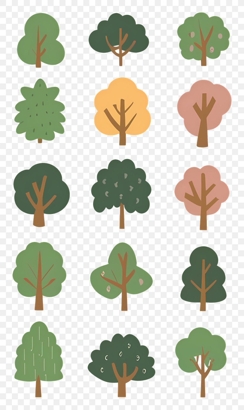 Trees - Illustration Of Various Tree Types, PNG, 2424x4068px, Trees ...