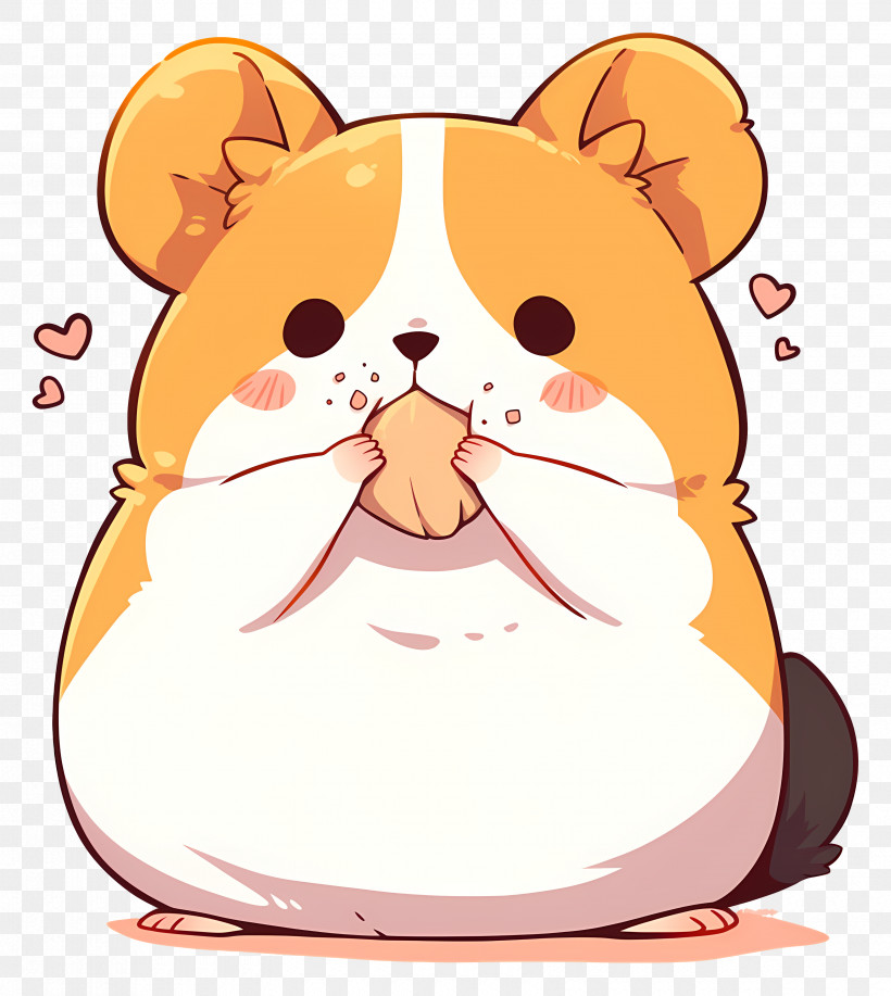 Cute Chubby Hamster - Chubby Cartoon Hamster Holding Snacks, PNG ...