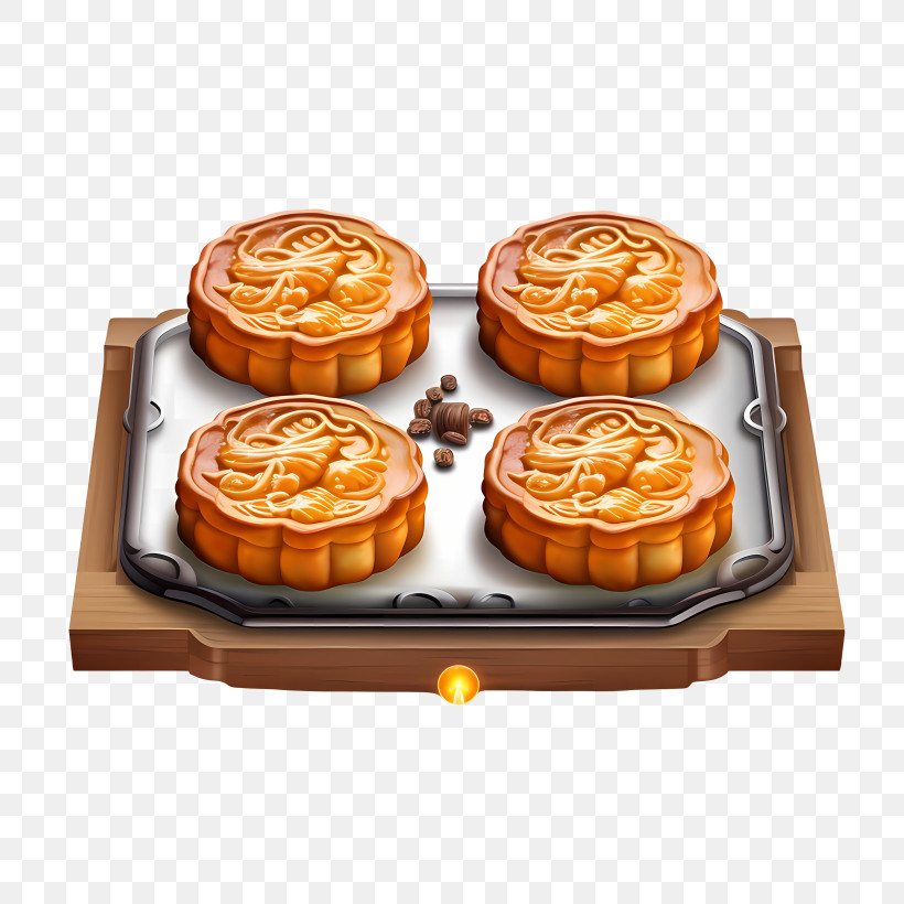 Mooncake - Traditional Mooncakes On A Decorative Tray, PNG, 3316x3316px ...
