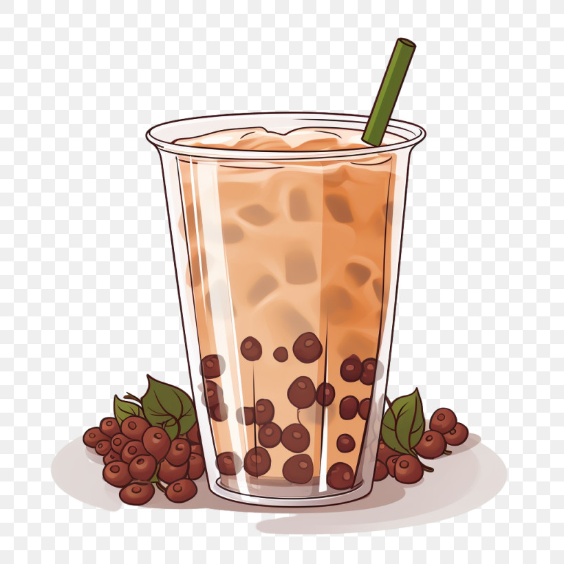 Bubble Milk Tea - Delicious Iced Bubble Tea With Tapioca Pearls, PNG ...