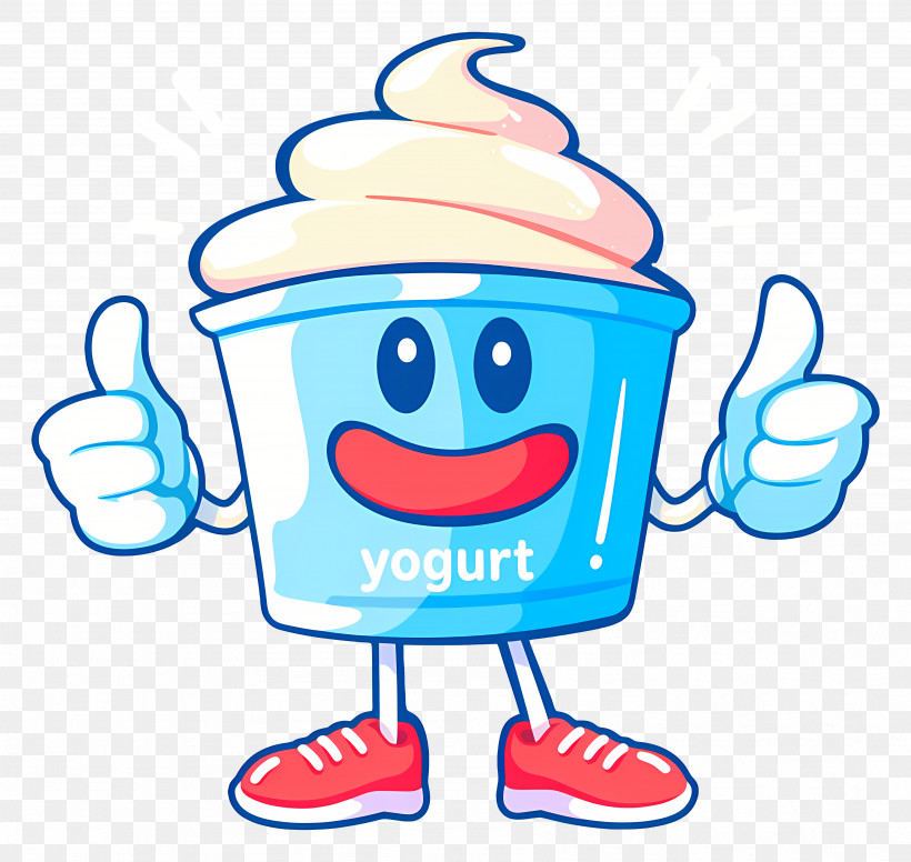 Yogurt - Smiling Yogurt Cup Cartoon Illustration, PNG, 3584x3392px ...