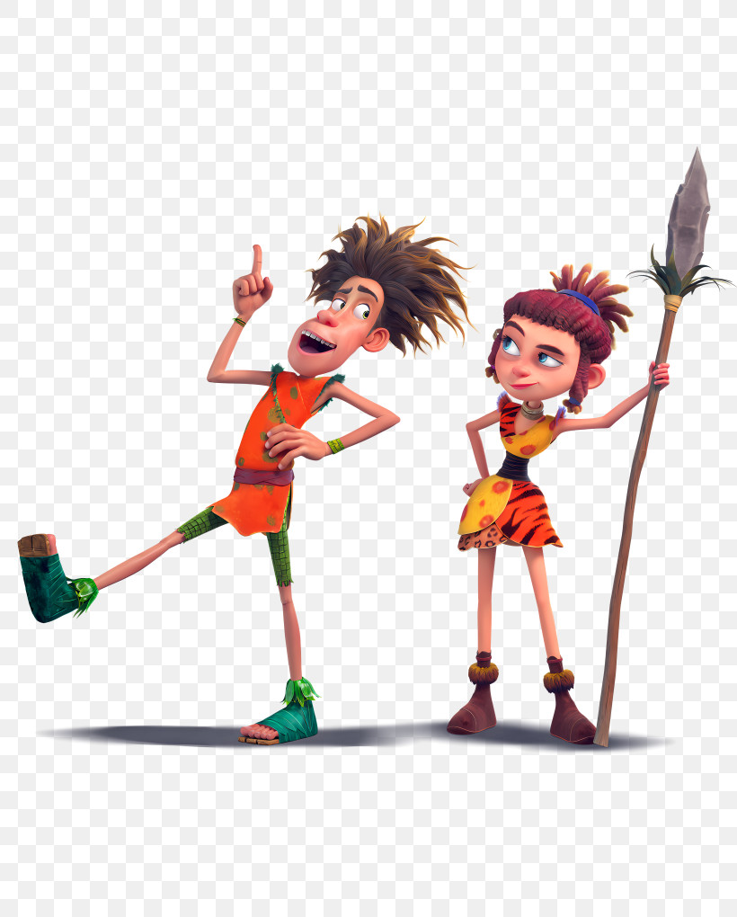 Maracuda - Animated Prehistoric Characters With Spear, PNG, 4320x5376px ...