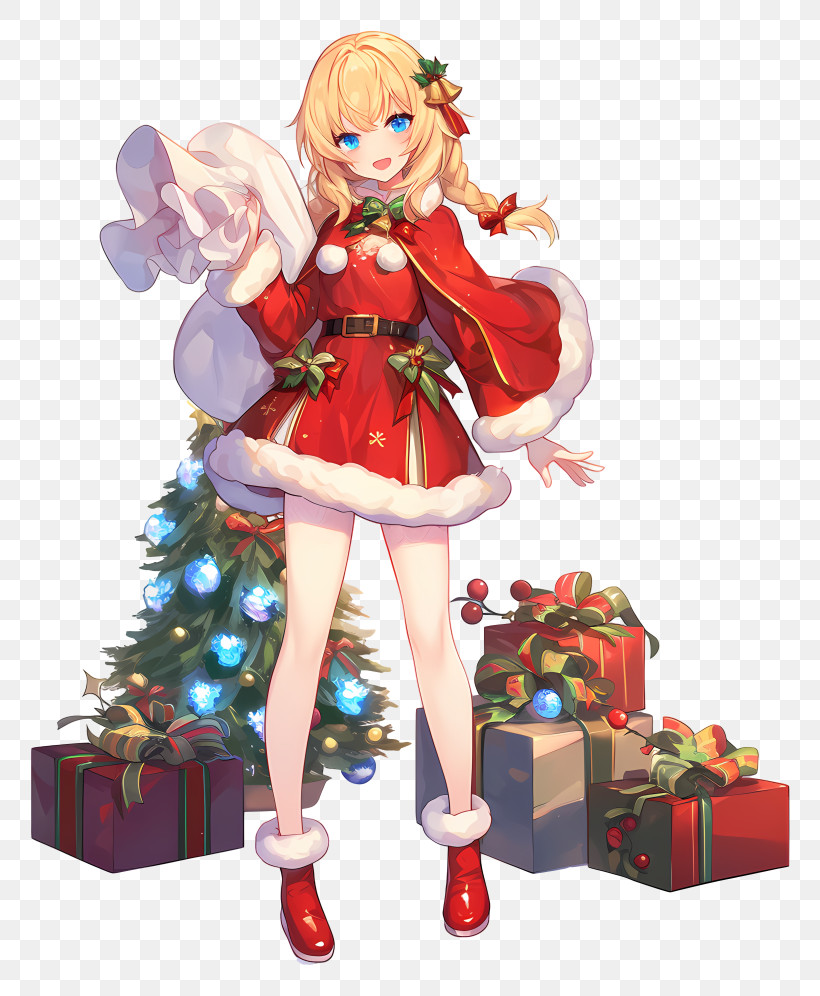 Anime Christmas Girl Render