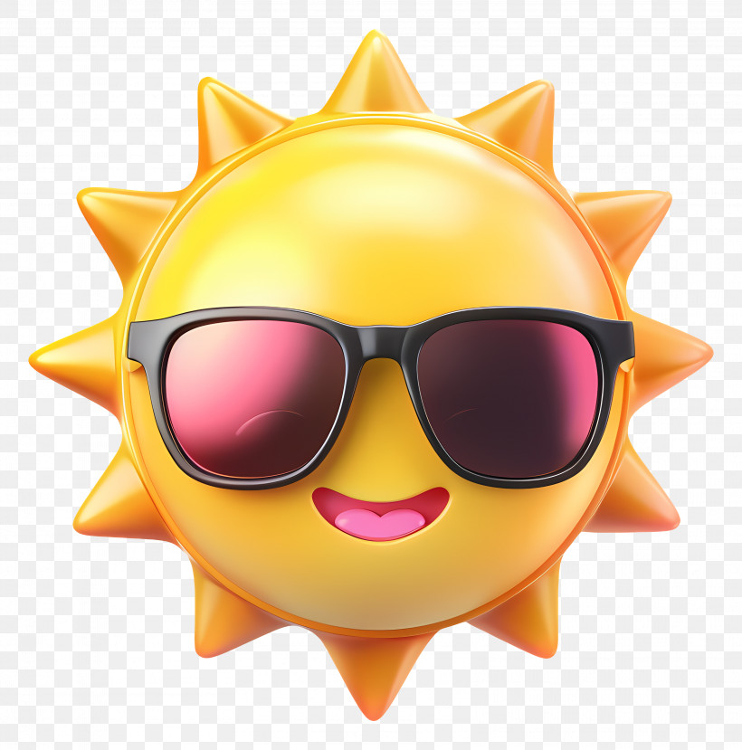 Summer Begins - Smiling Sun In Sunglasses Cartoon, PNG, 3228x3264px ...