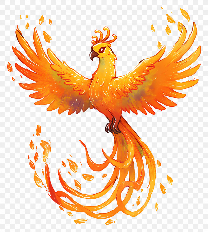 Phoenix - Majestic Phoenix With Fiery Wings, PNG, 3584x3988px, Phoenix ...