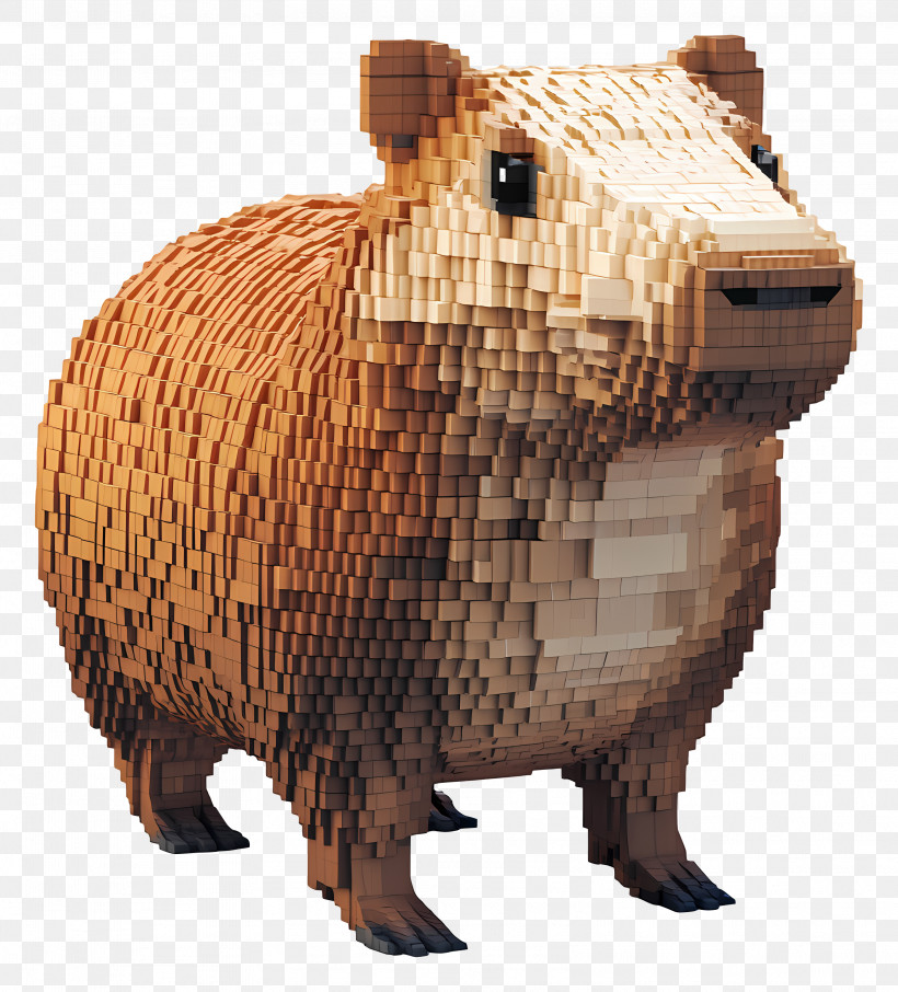 Capibara - Pixelated Capybara Art, PNG, 3212x3552px, Capibara, Art ...