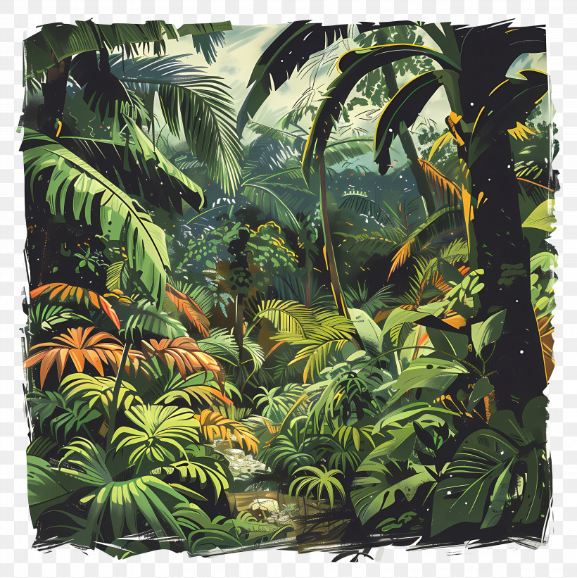 Dense Tropical Jungle - Dense Jungle With Lush Vegetation, PNG ...