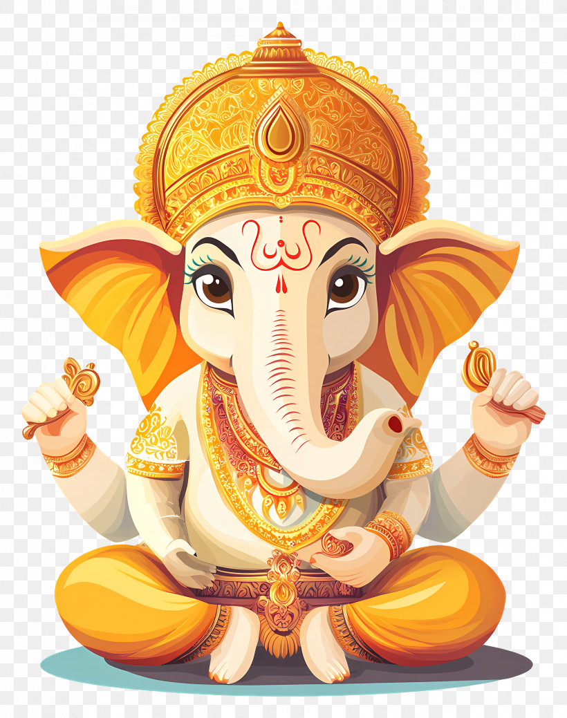 Lord Ganesha Illustration In Traditional Attire - Artistic Depiction Of ... Lord Ganesha Illustration In Traditional Attire - Artistic Depiction Of ...
