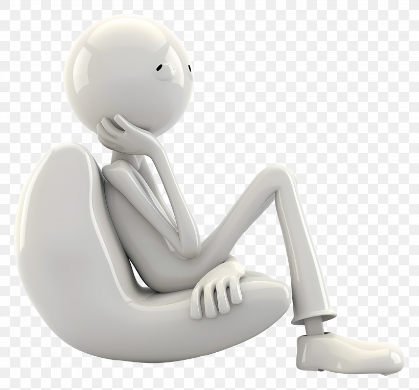 Stick Figure Bored - Thinking Figure In Contemplation, PNG, 3764x3508px ...