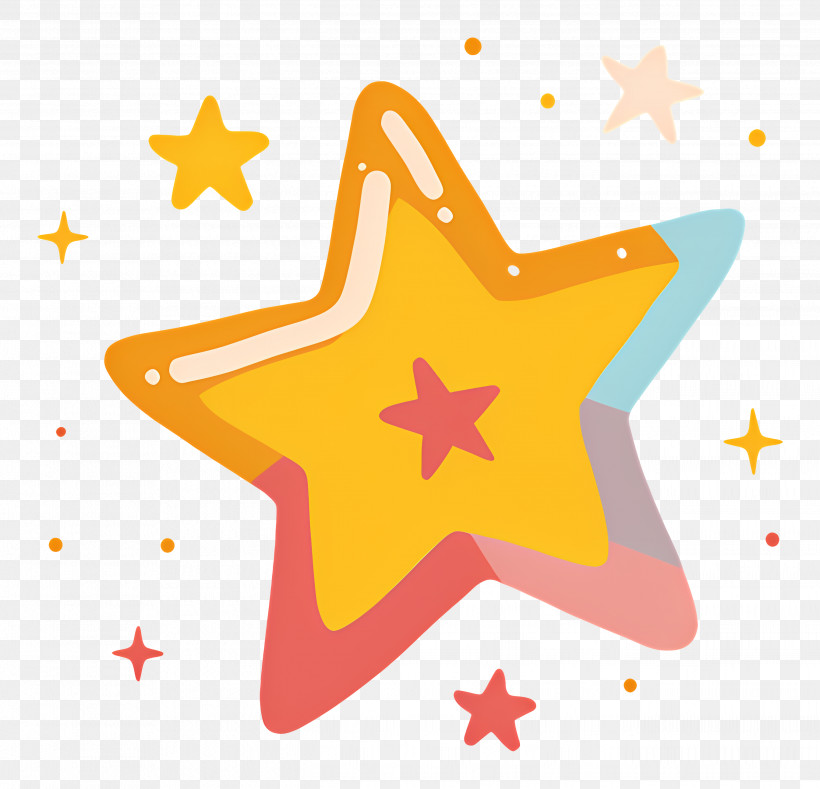 Star - Yellow Cartoon Star Illustration With Fun Design, PNG, 2692x2592px, Star, Animated Star ...