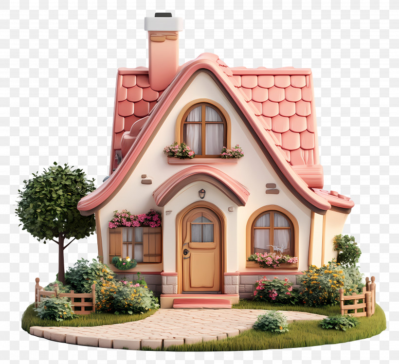3d Home - Charming Cute House, PNG, 4000x3652px, 3d Home, Charming ...