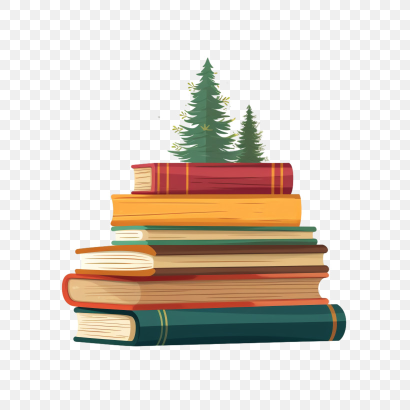 International Literacy Day - Stack Of Books With Small Pine Trees On ...