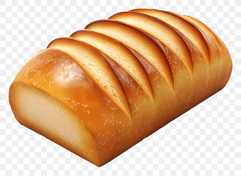 Cartoon Loaf Of Bread - Freshly Sliced Bread Loaf, PNG, 3544x2600px ...