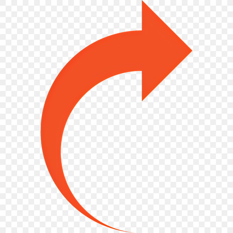 Red Arrow - Curved Orange Right Arrow Sign, PNG, 2048x2048px, Red Arrow ...