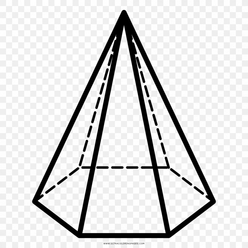 Hexagonal Pyramid Square Pyramid Solid Geometry Area PNG 1000x1000px 