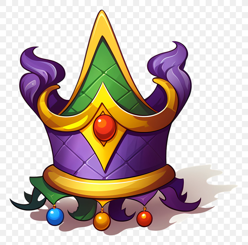 Crown - Vivid Festive Crown In Mardi Gras Colors, PNG, 3164x3128px ...