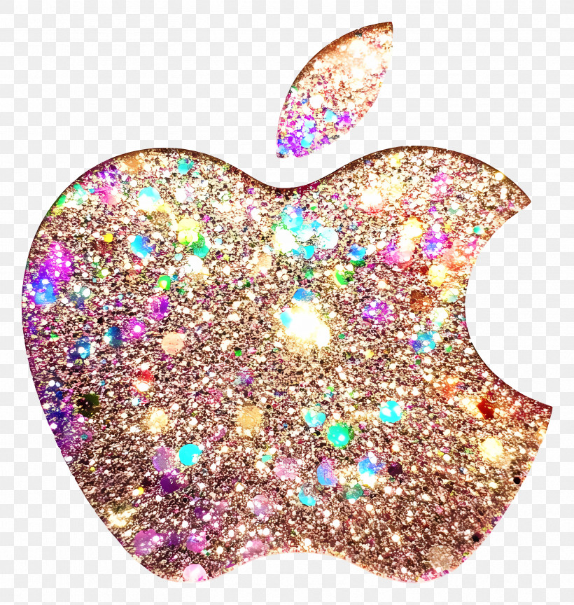 Apple Glitter - Glitter Apple Logo With Sparkling Design, PNG ...