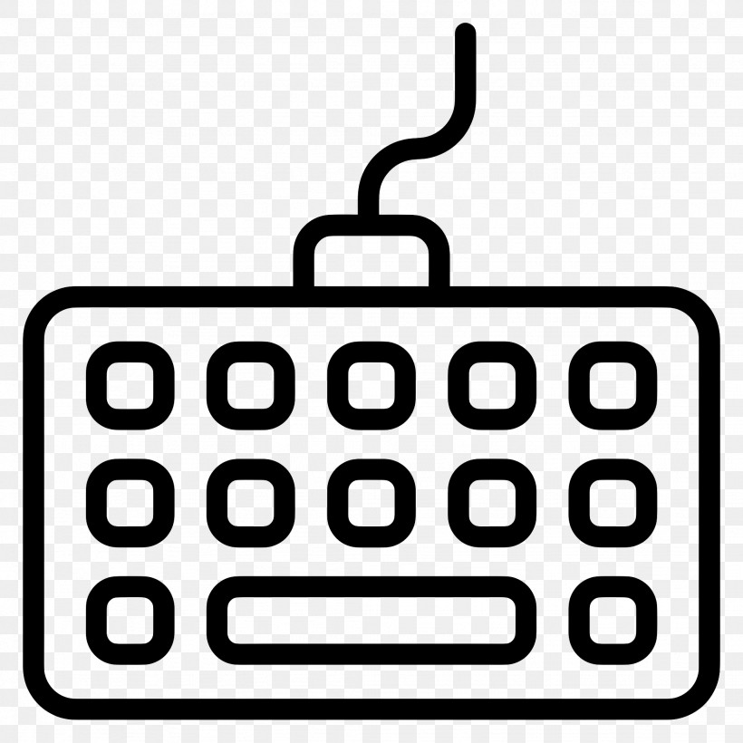 Computer Keyboard - Keyboard Icon In Line Art Style, PNG, 2048x2048px, Computer Keyboard, Coding ...