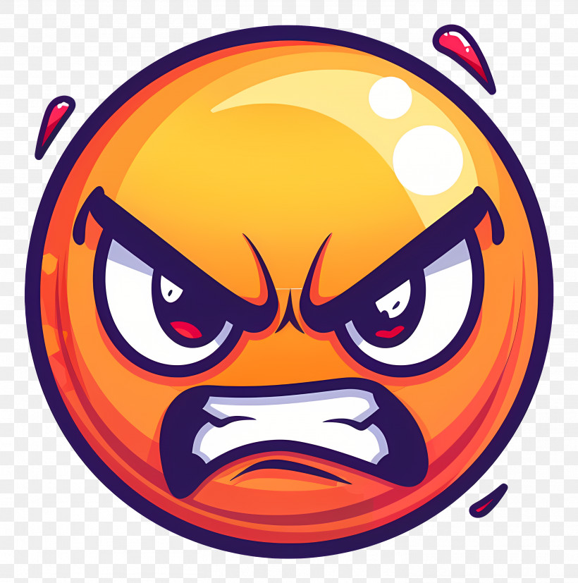 Angry Emoji - Angry Cartoon Emoji Expression, PNG, 2924x2952px, Angry ...