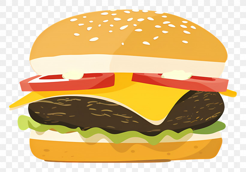 Animated Burger - Tasty Cheeseburger With Tomato And Lettuce, PNG ...