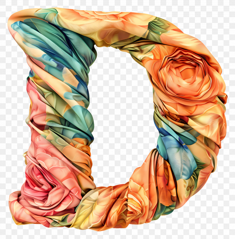 Letter D - Colorful Floral Letter D, PNG, 3912x3980px, Letter D ...