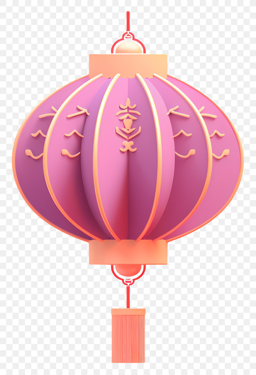 Pink Lantern - Pink Chinese Lantern With Tassel For Lunar New Year, PNG ...