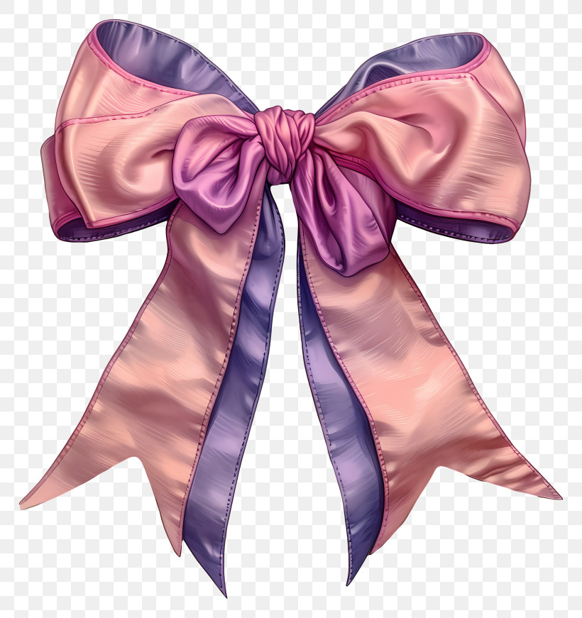 Pink Ribbon - Beautiful Pink And Purple Decorative Bow, PNG, 3768x4004px, Pink Ribbon, Artistic ...