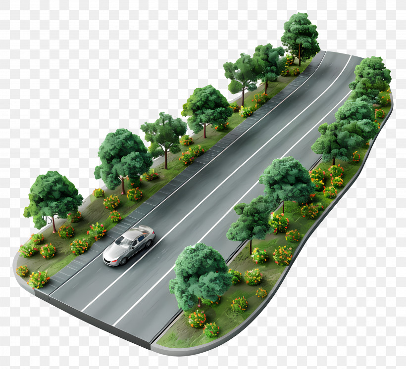 Road Side View - Tree-Lined Road With Car, PNG, 4076x3712px, Road Side ...