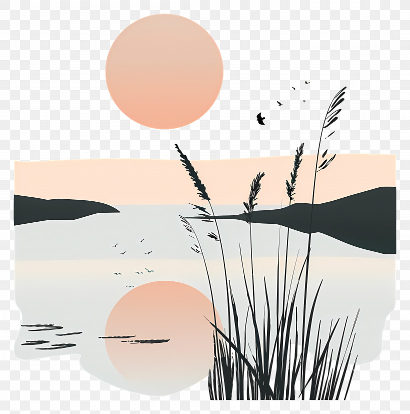 Lake - Calm Lake Scene At Sunset, PNG, 3736x3768px, Lake, Calming ...