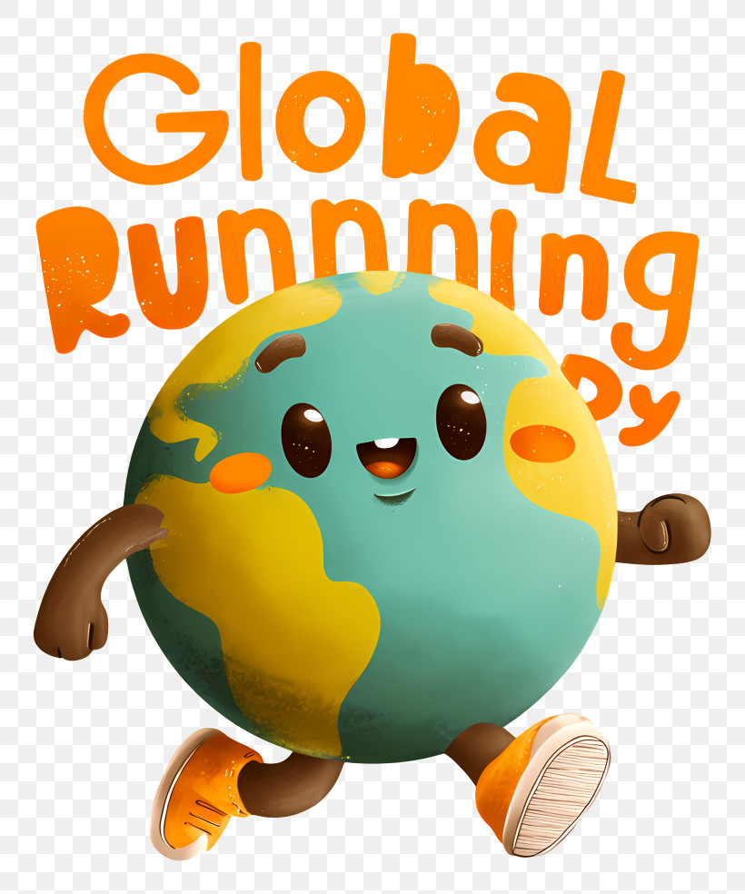 Global Running Day - Running Earth For Global Running Day, PNG ...