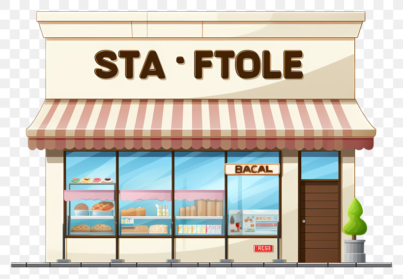 Bakery Store - Inviting Bakery Storefront With Pastries, PNG ...