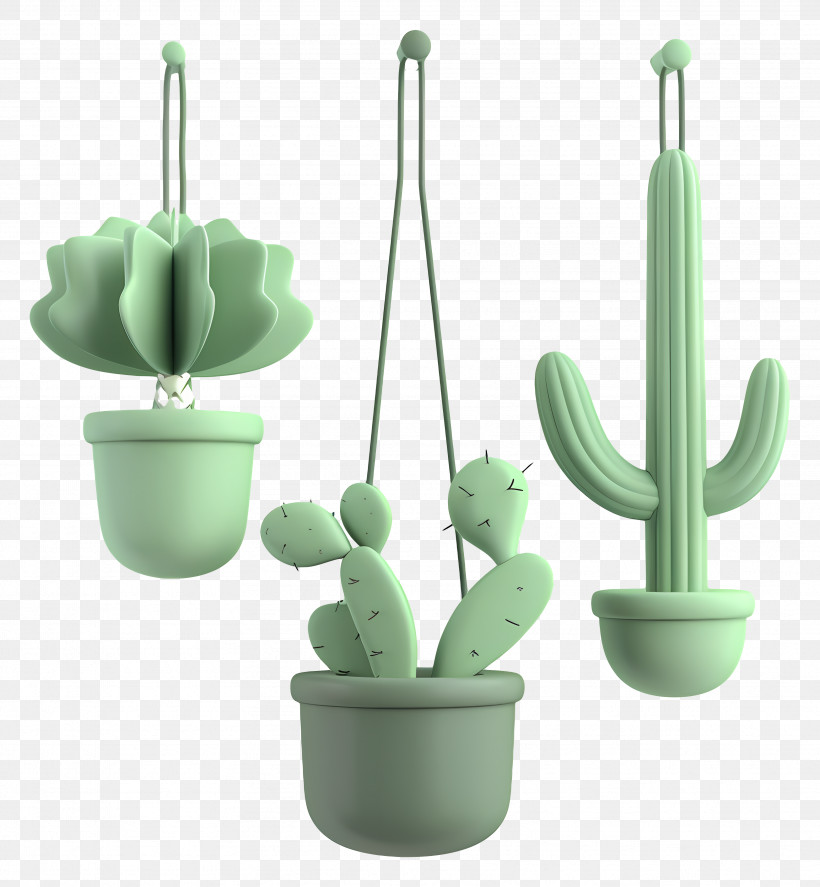 Hanging Cactus - Hanging Green Plants In Pots, PNG, 3432x3716px ...