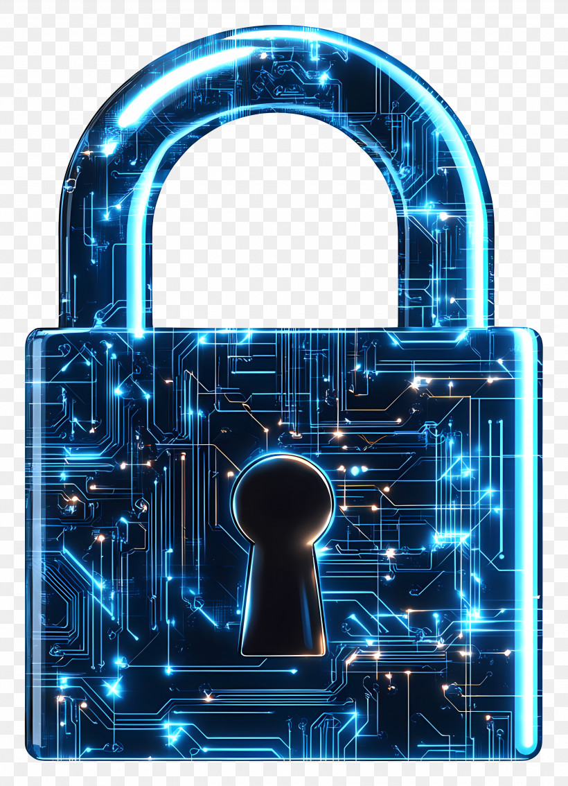 Cybersecurity Digital Padlock - Digital Lock For Cyber Security, PNG ...