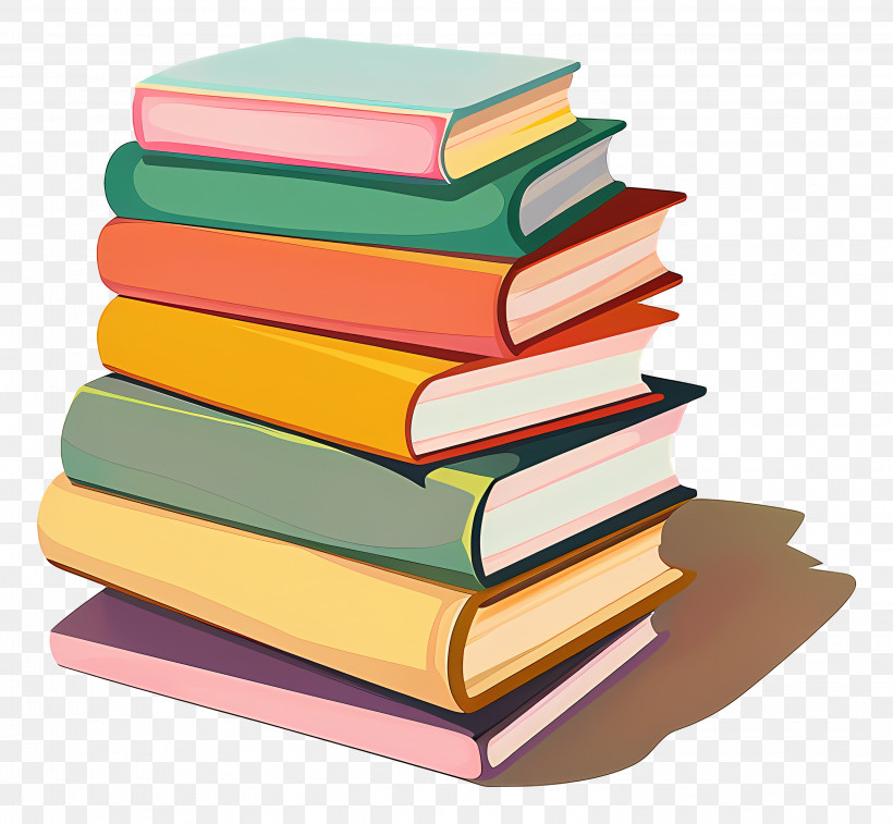 Books Pile - Colorful Stack Of Books Illustration, PNG, 2992x2764px ...