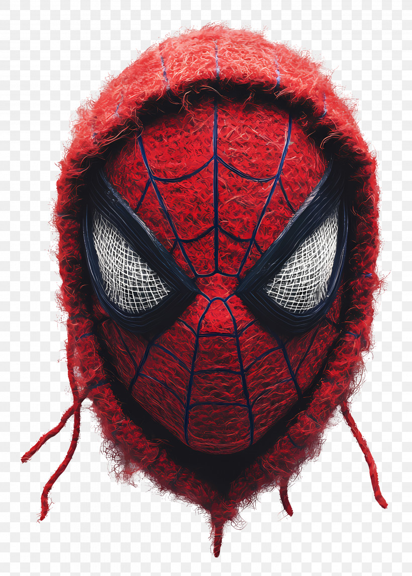 Spiderman Head - Spider Mask With A Red Hood, PNG, 2836x3968px ...