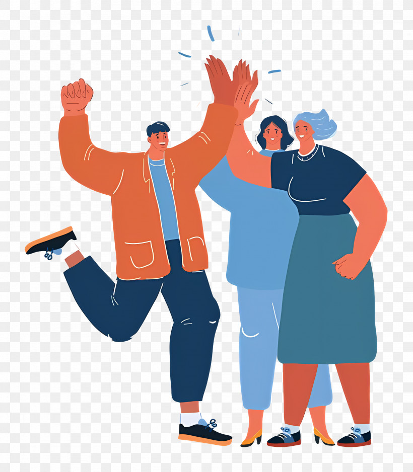 National High Five Day - Celebratory Group High-Five, PNG, 2048x2344px ...