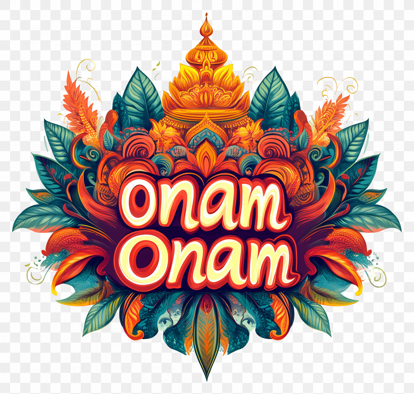 Onam - Artistic Design For Onam Festival Celebration, PNG, 4176x3984px ...