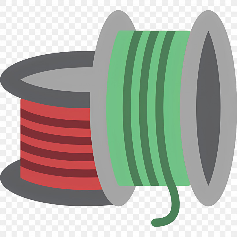 3d Printer Filament - Red And Green Spools Of Thread Or Wire, PNG ...